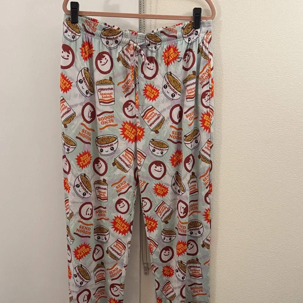 Maruchan | Pants | Fun Noodle Print Mens Pajama Pants White And Red ...